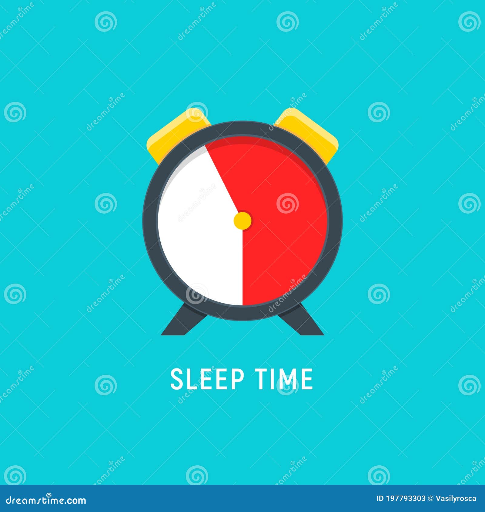 Sleep Time Clock Icon. Countdown Future Day Night Time Vector Icon ...
