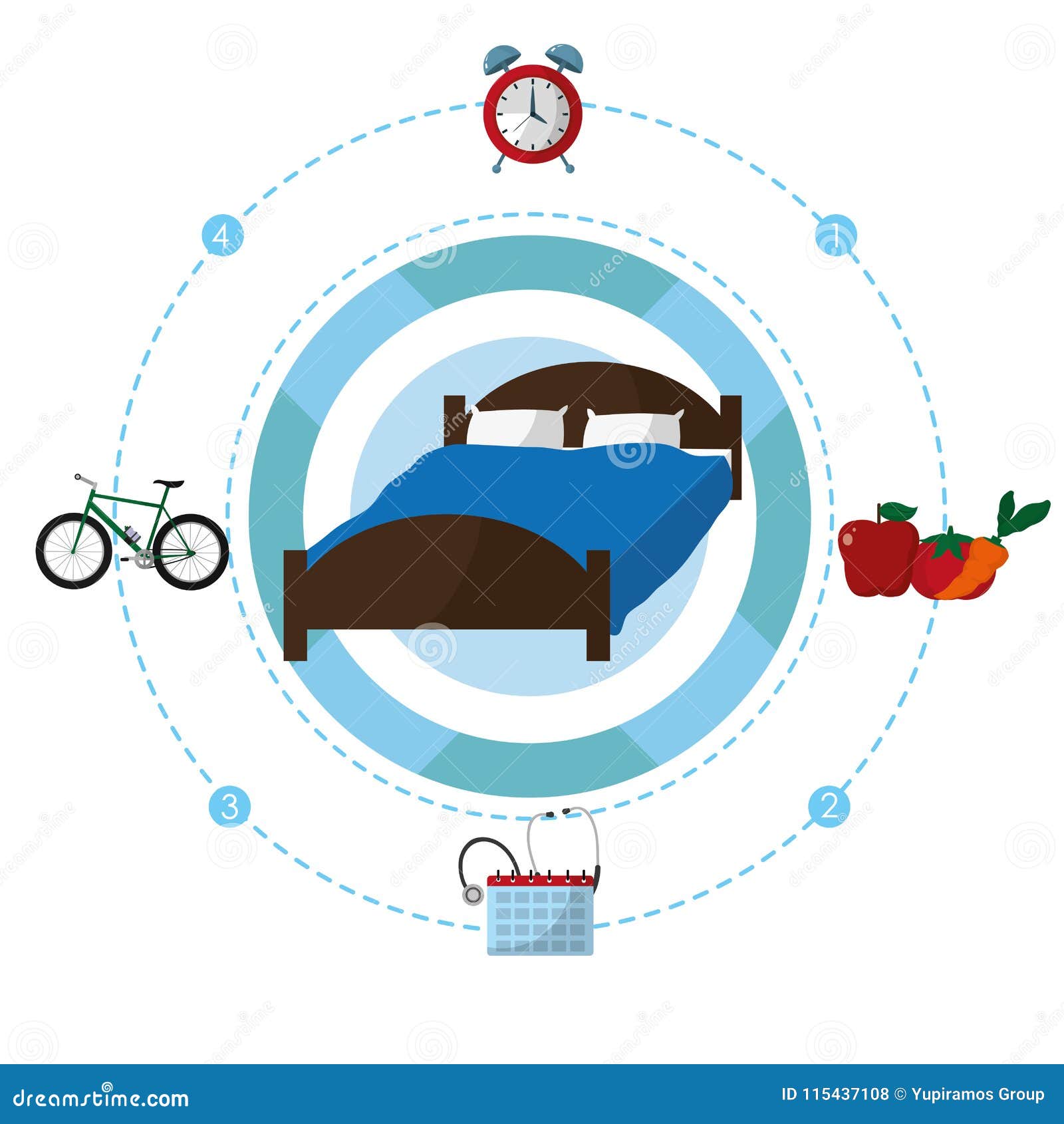 Sleep time concept stock vector. Illustration of graphic - 115437108