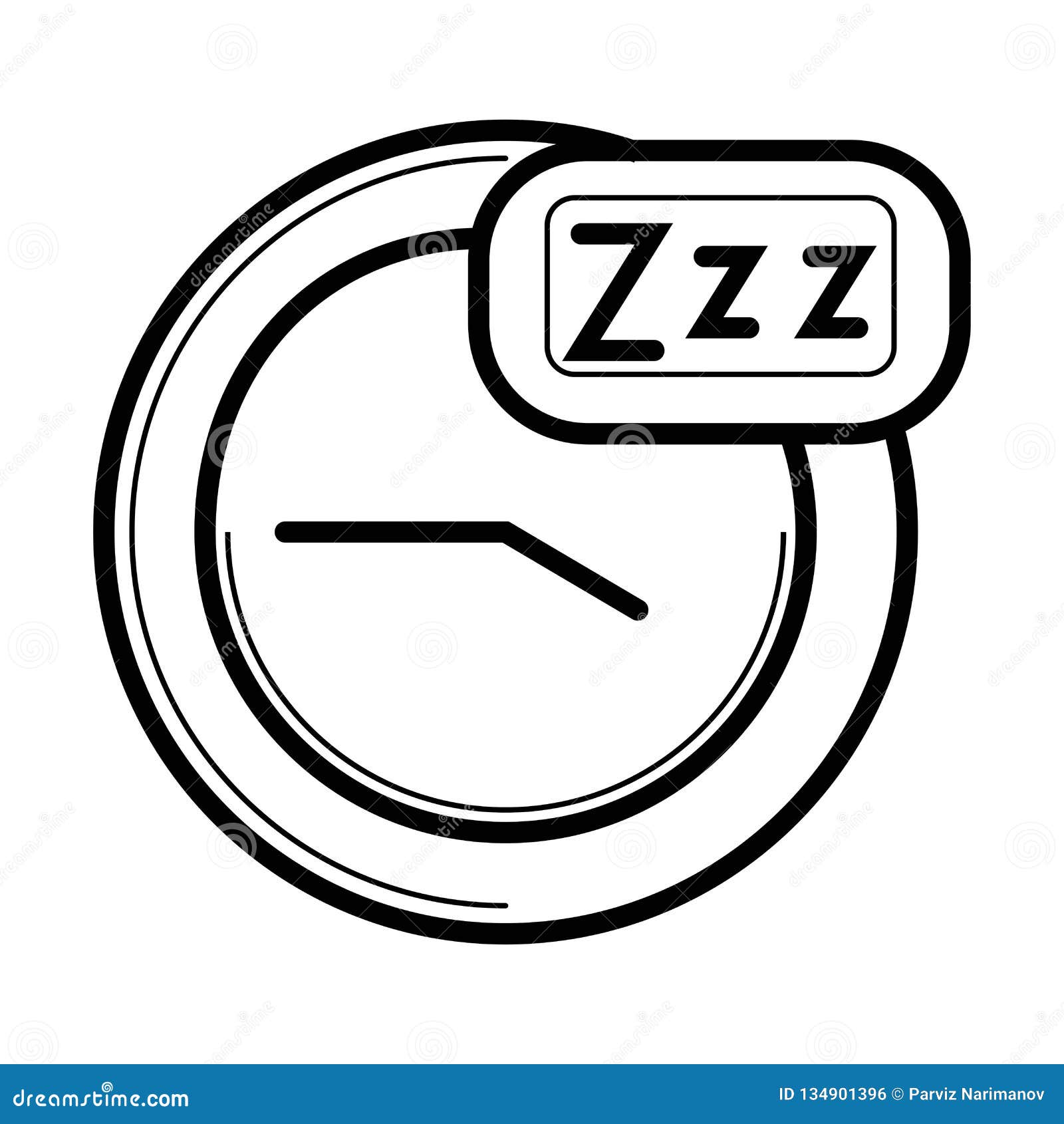 Sleep Time icon stock illustration. Illustration of rectangle - 134901396