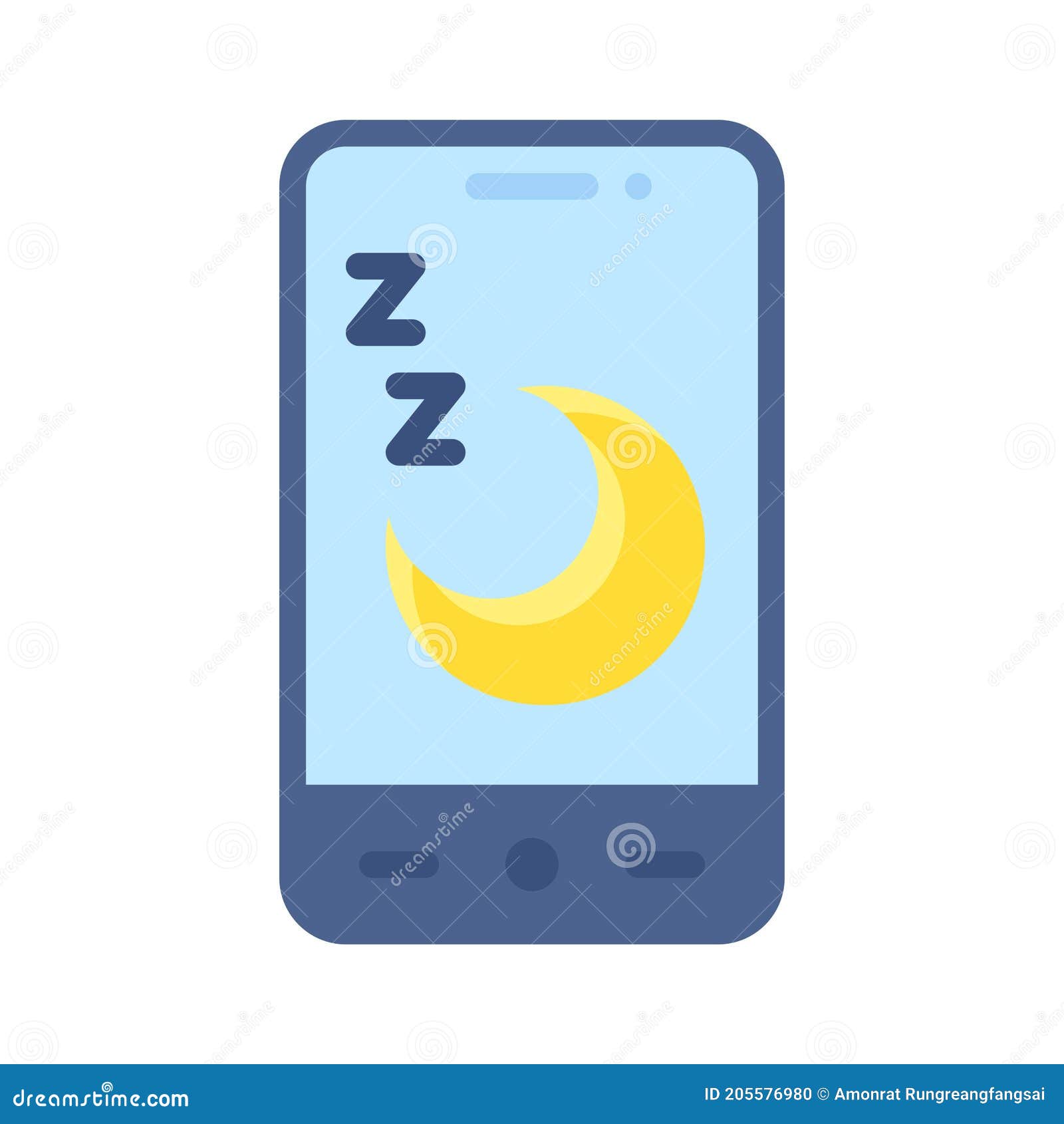 Sleep Tracker App Icon, Mobile Application Vector Illustration Stock ...