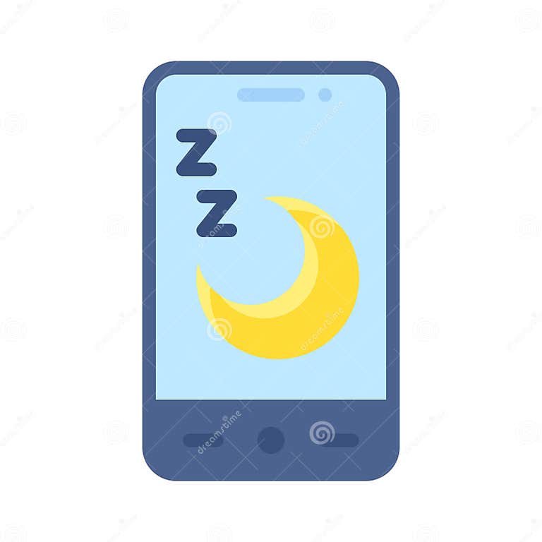 Sleep Tracker App Icon, Mobile Application Vector Illustration Stock ...