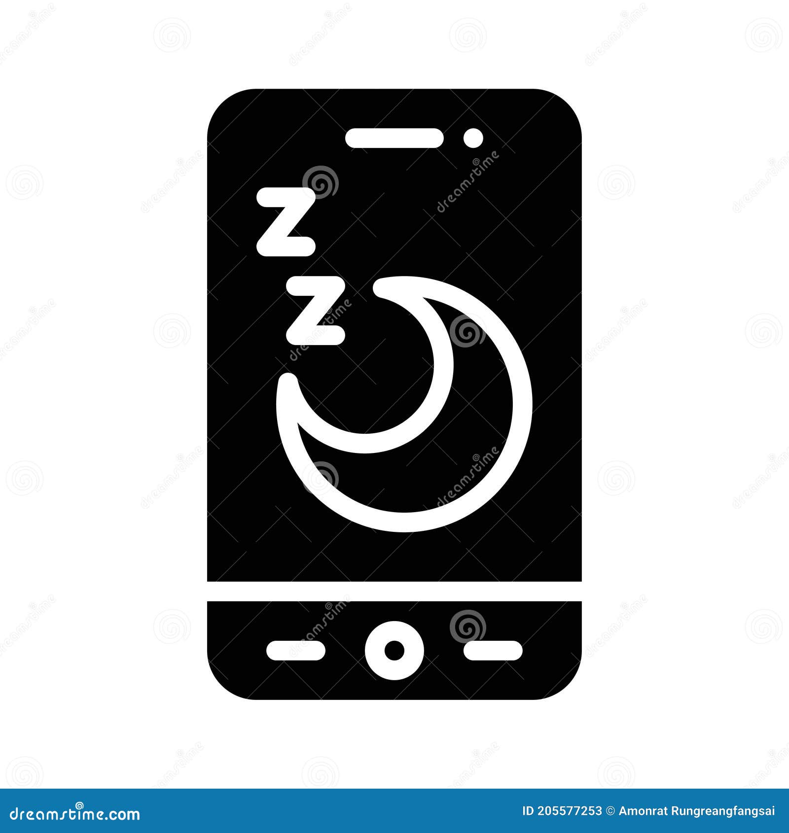 Sleep Tracker App Icon, Mobile Application Vector Illustration Stock ...