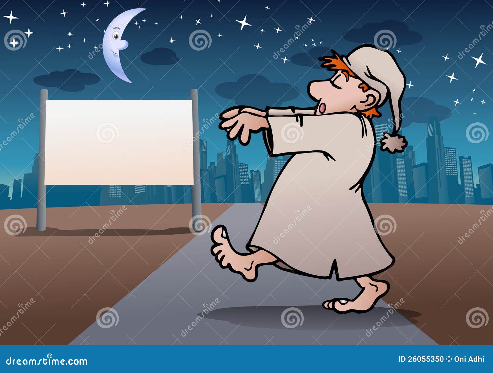 Sleep walker stock illustration. Illustration of sleeping - 26055350
