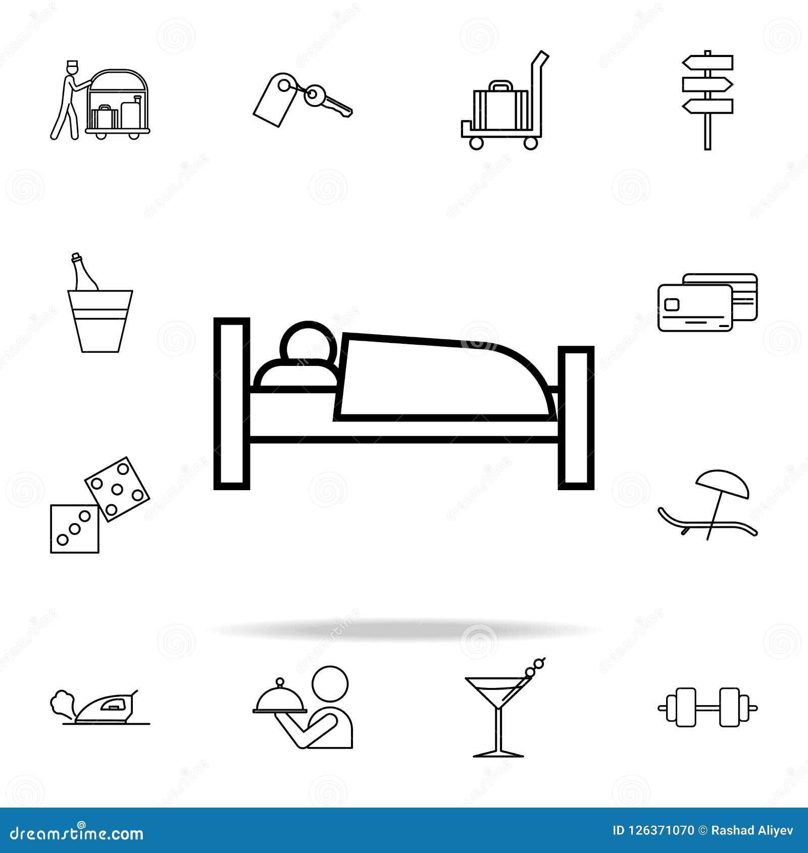 Sleeper Icon. Hotel Icons Universal Set for Web and Mobile Stock ...