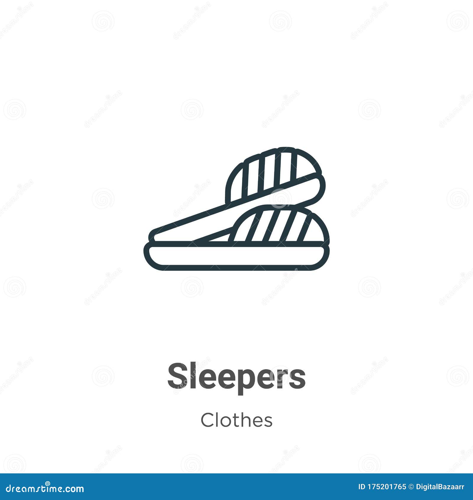 Sleepers Vector Icon Isolated On Transparent Background, Linear ...