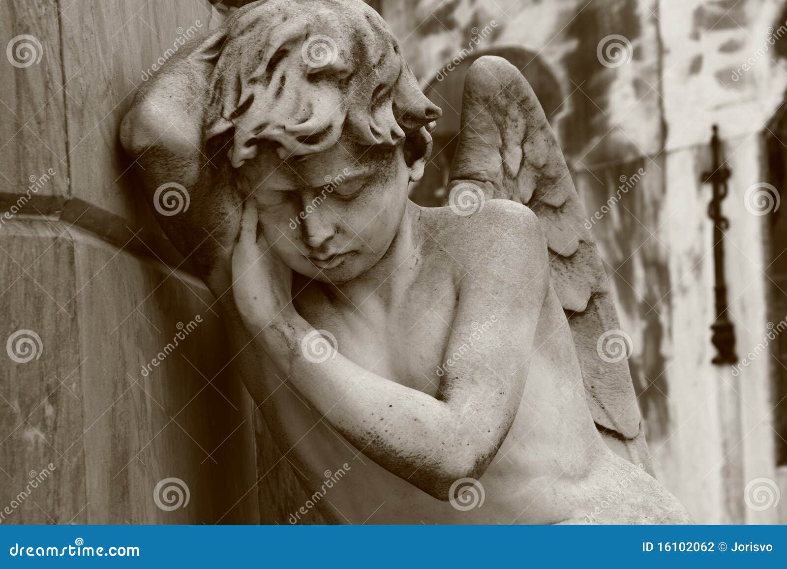 Sleeping angel stock photo. Image of black, recoleta - 16102062