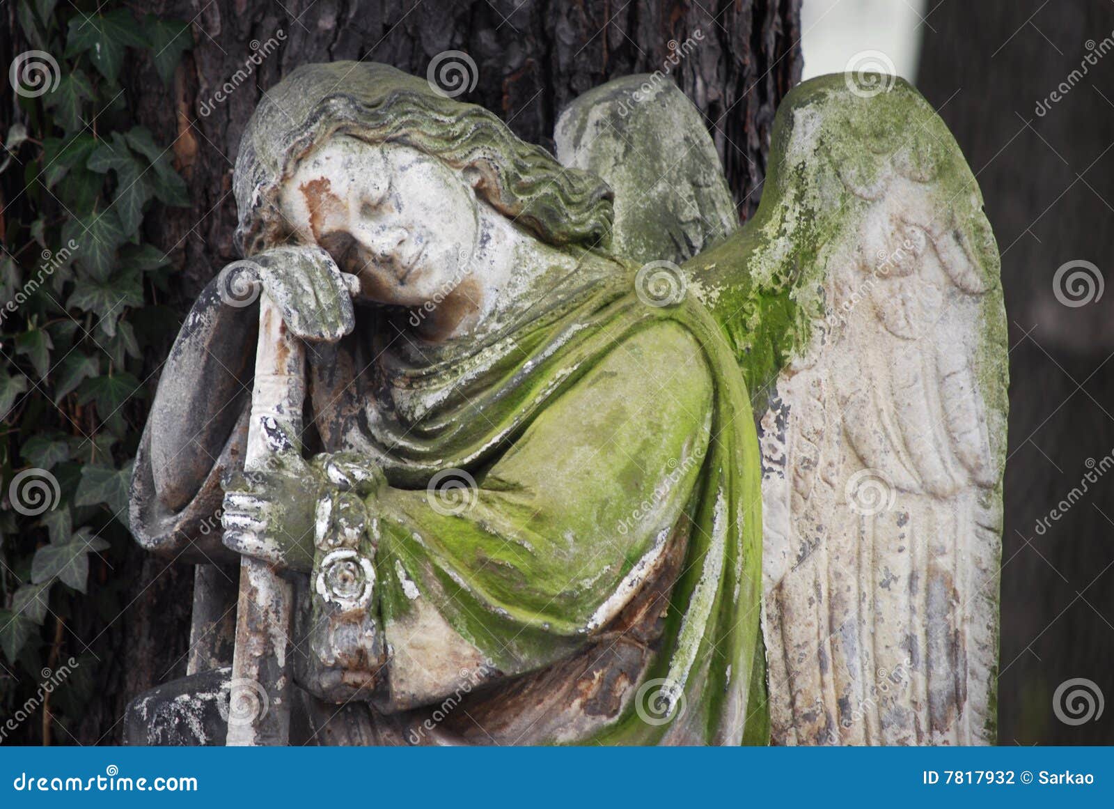 Sleeping angel stock photo. Image of antique, cemetery - 7817932