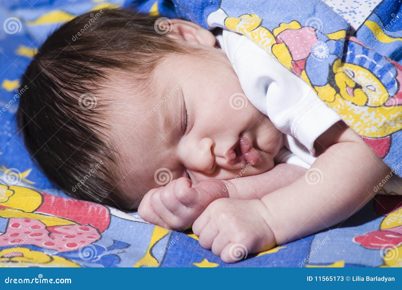 Sleeping baby blanketed stock image. Image of people - 11565173
