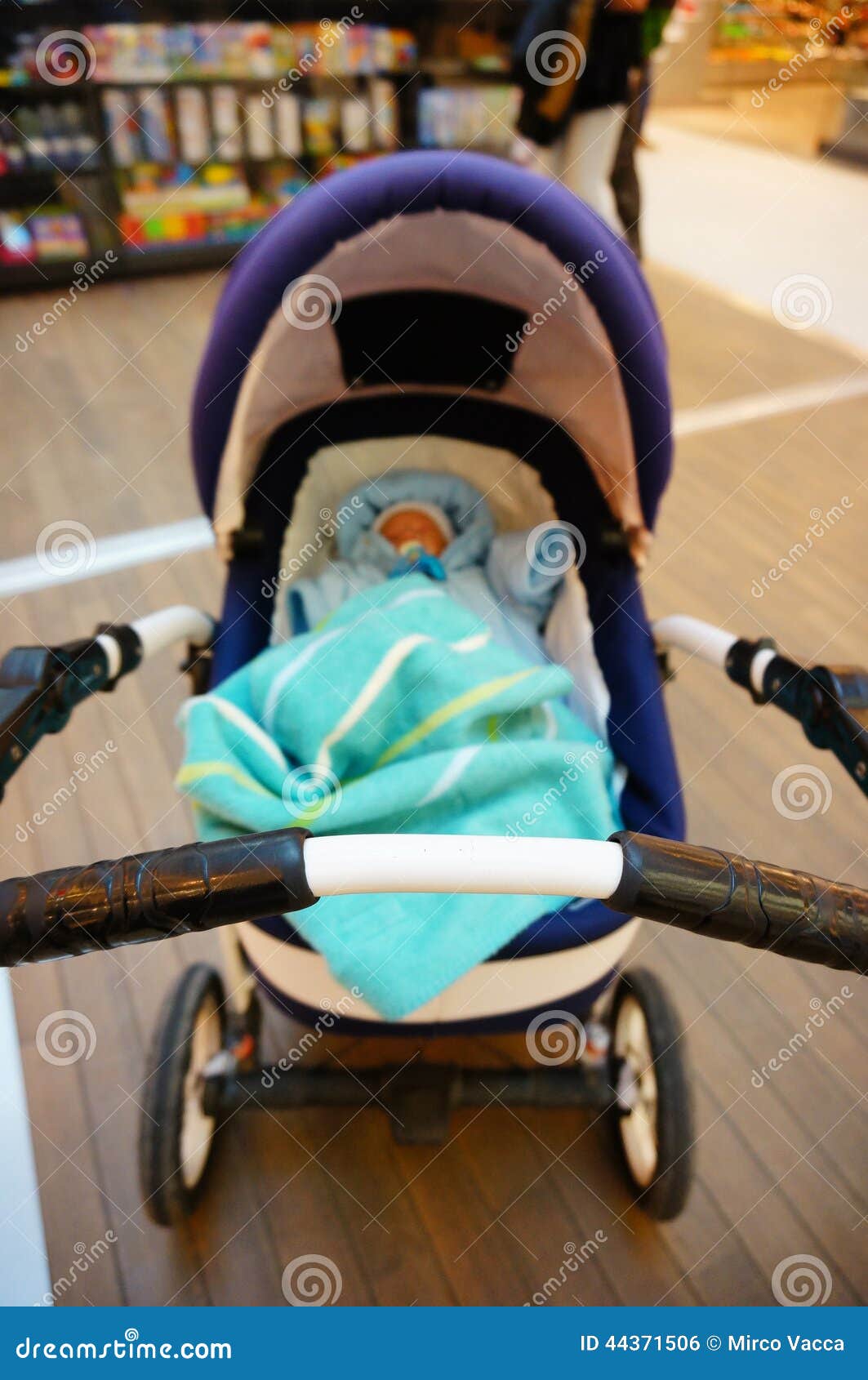 Sleeping baby in buggy stock photo. Image of baby, rest - 44371506
