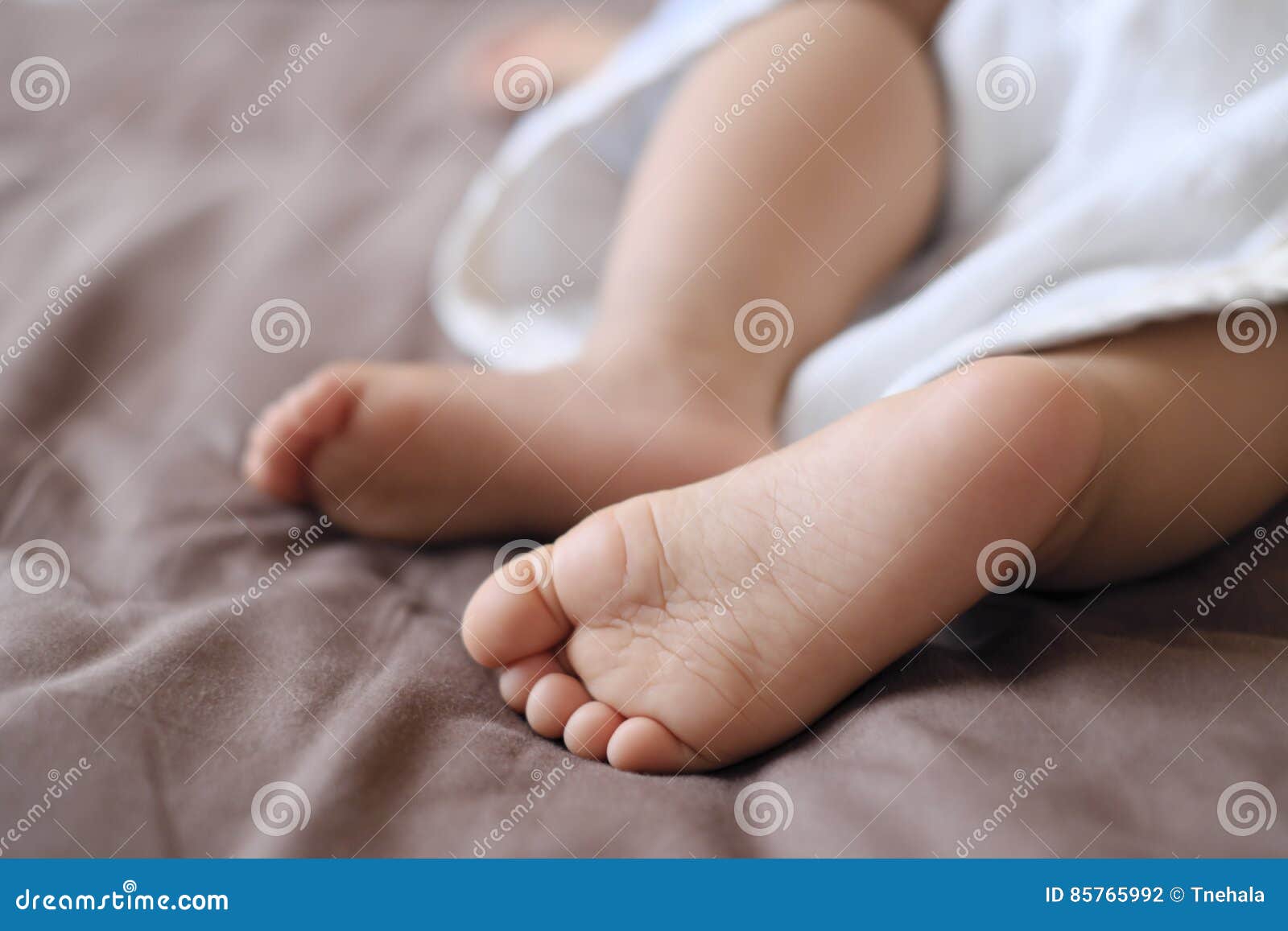 Sleeping baby feet stock photo. Image of daughter, cute - 85765992