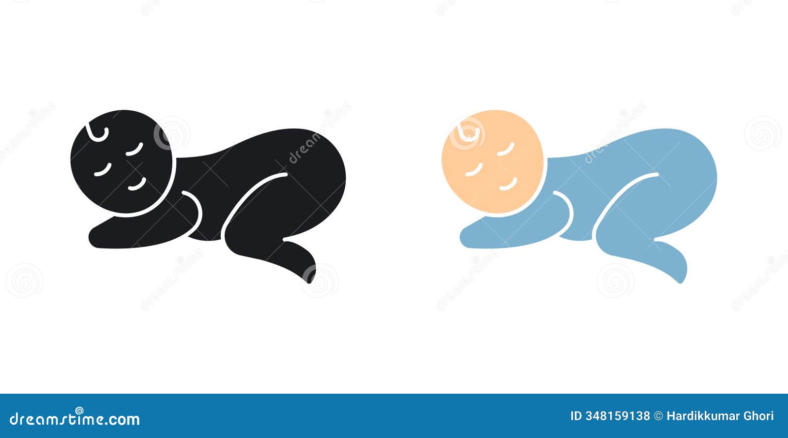 Sleeping baby icon vector stock vector. Illustration of pregnant ...