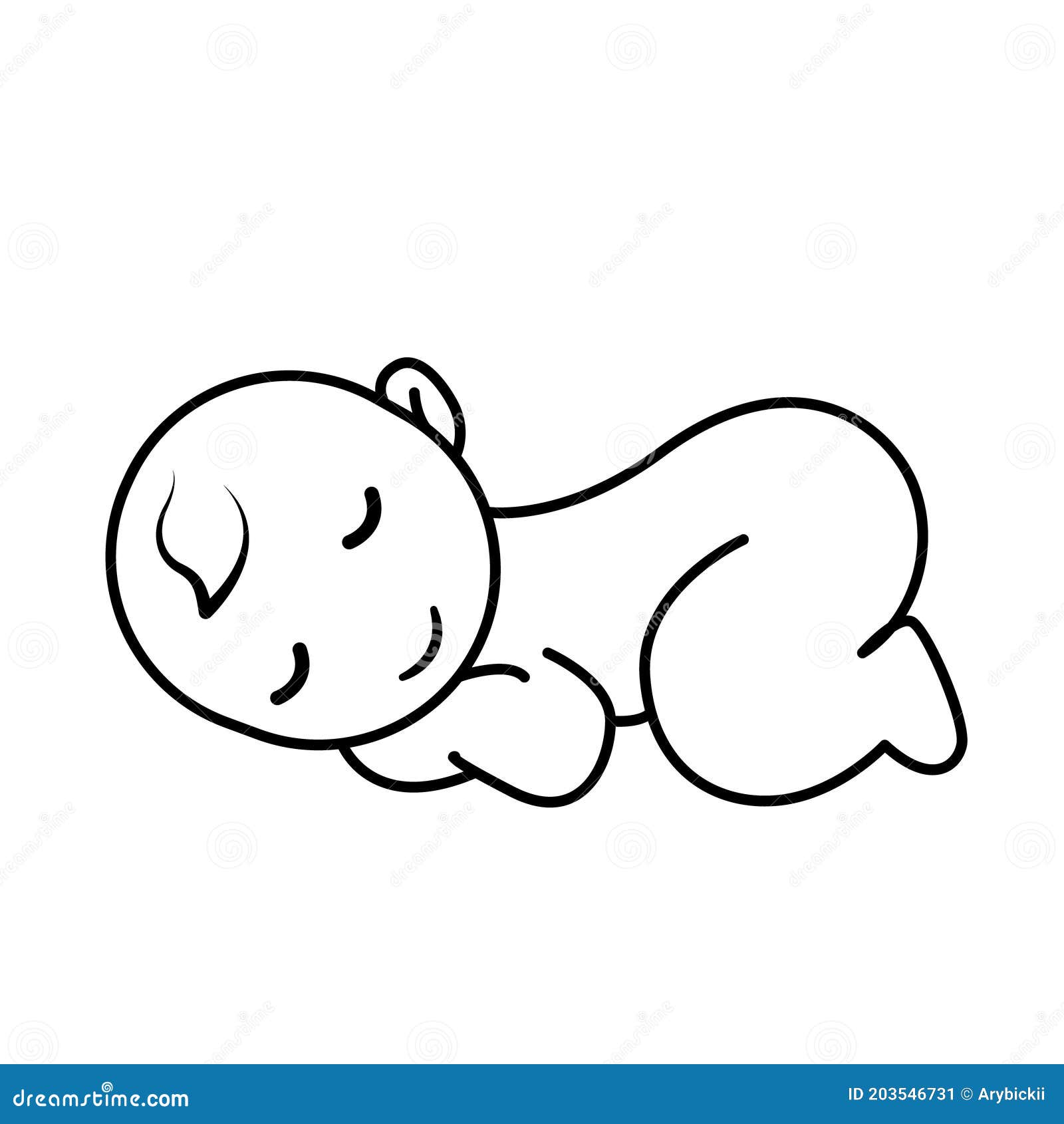 Napping Cat Silhouette. Vector Illustration | CartoonDealer.com #200219060