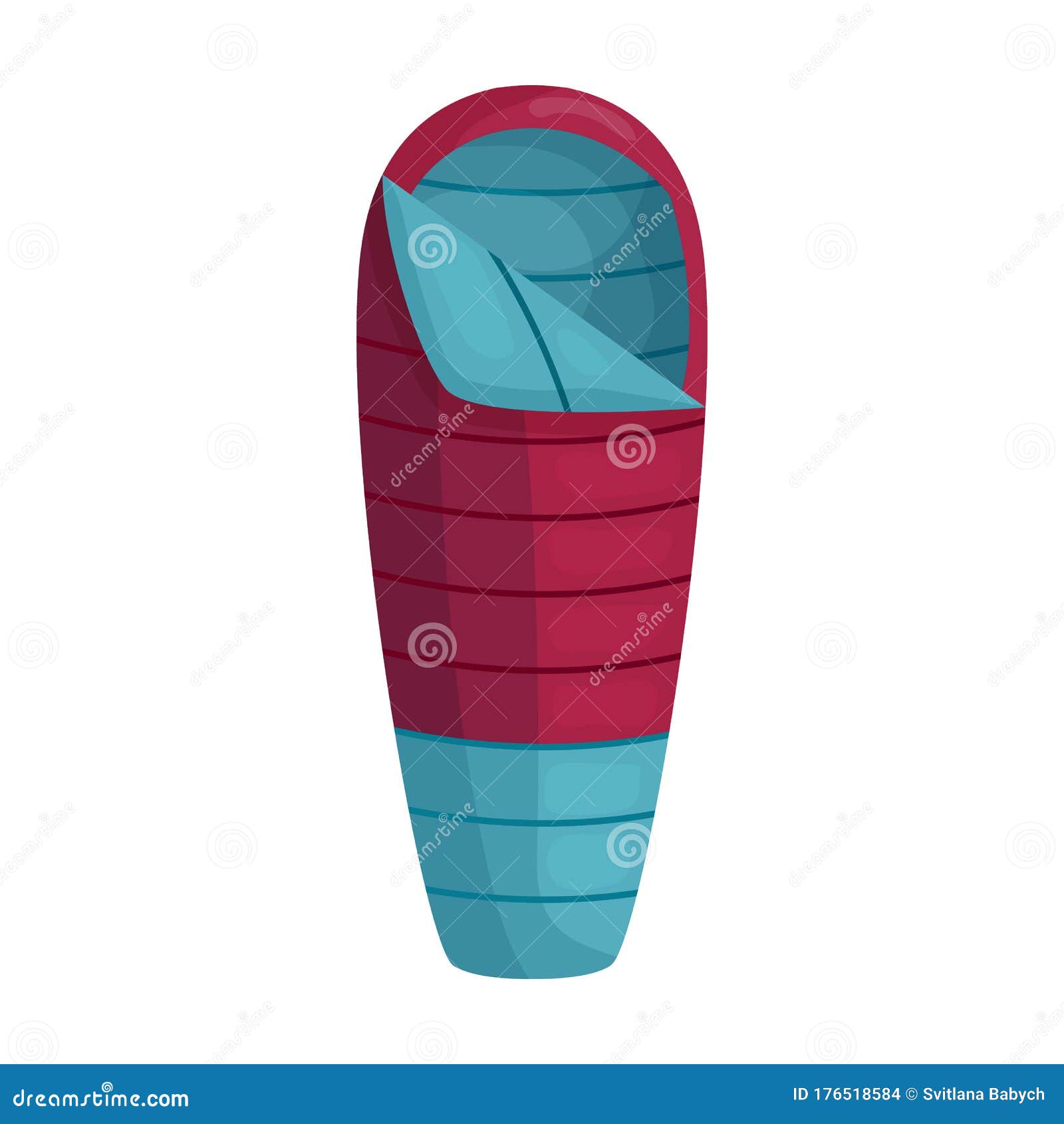 Sleeping Bag Vector Icon.Cartoon Vector Icon Isolated on White ...