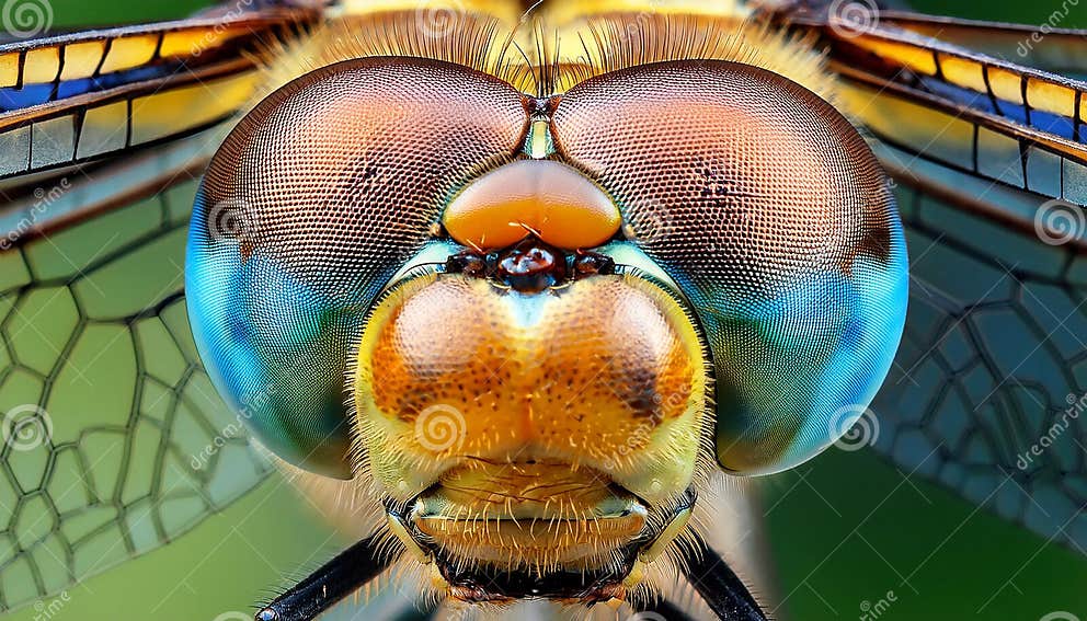Sleeping Beautiful Dragonfly. Focus Stacking Stock Illustration ...