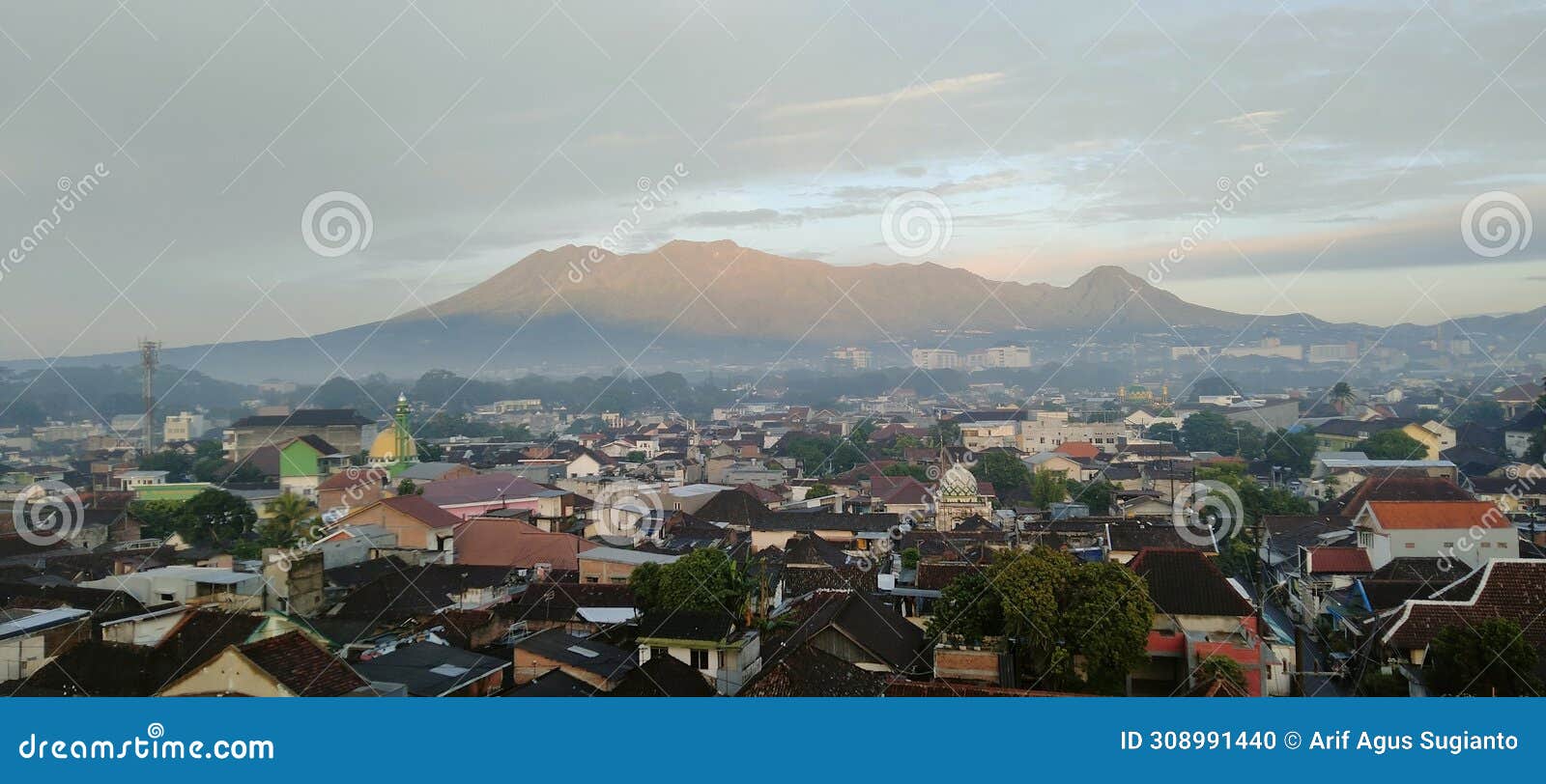 Sleeping Beauty Mountain in Malang, East Java, Indonesia Stock Photo ...