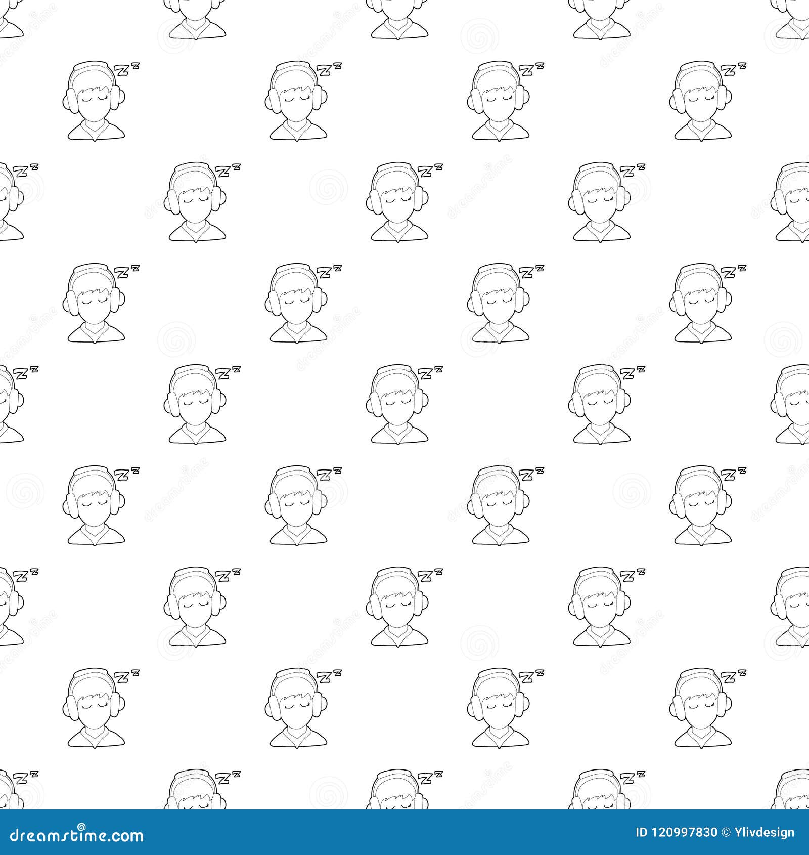 Sleeping Boy Icon, Outline Style Stock Vector - Illustration of ...