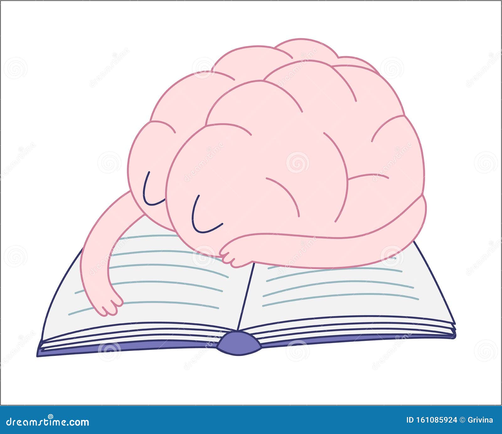 Sleeping Brain, Brain Collection Stock Vector - Illustration of book ...