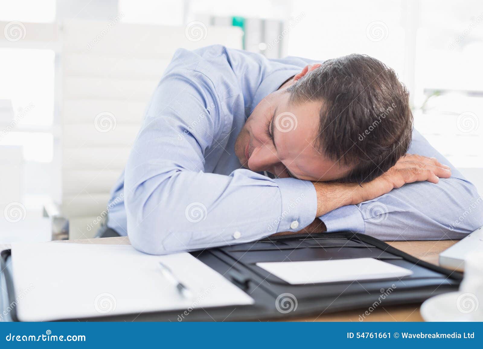 Sleeping Businessman in His Office Stock Image - Image of student ...