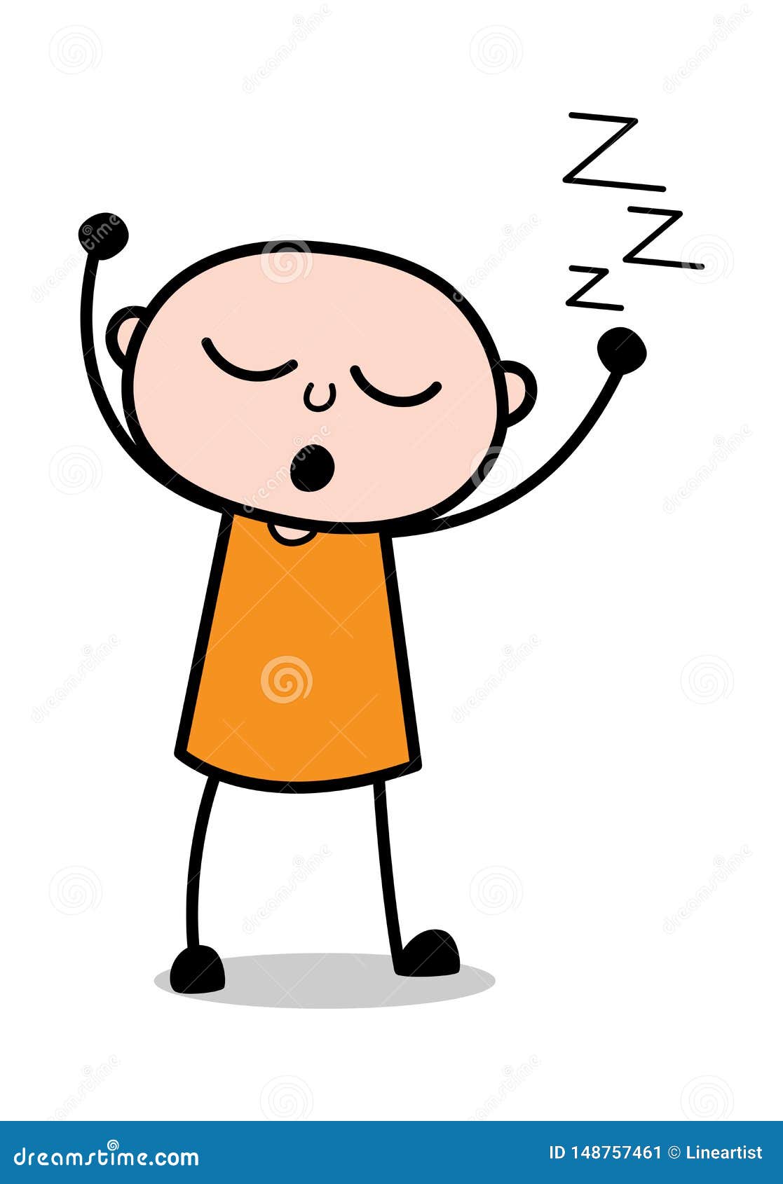 Sleeping - Cartoon Thief Criminal Guy Vector Illustration Stock ...
