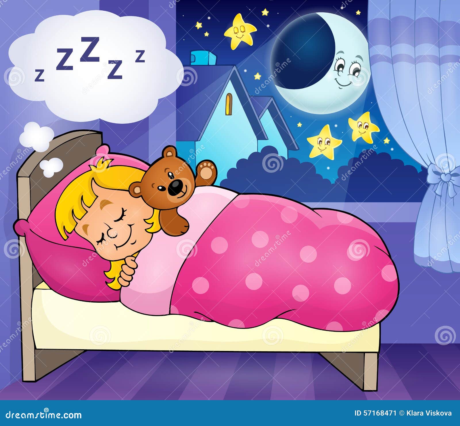 Sleeping Child Theme Image 4 Stock Vector - Illustration of happiness ...