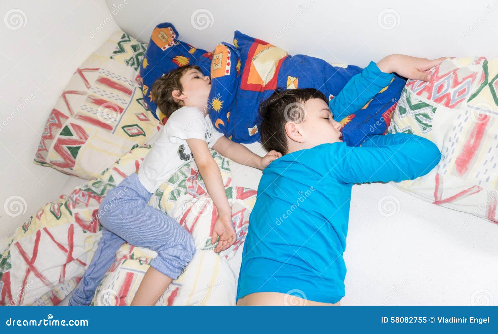 Sleeping Children Relax Resting Boys Rest Stock Image - Image of ...