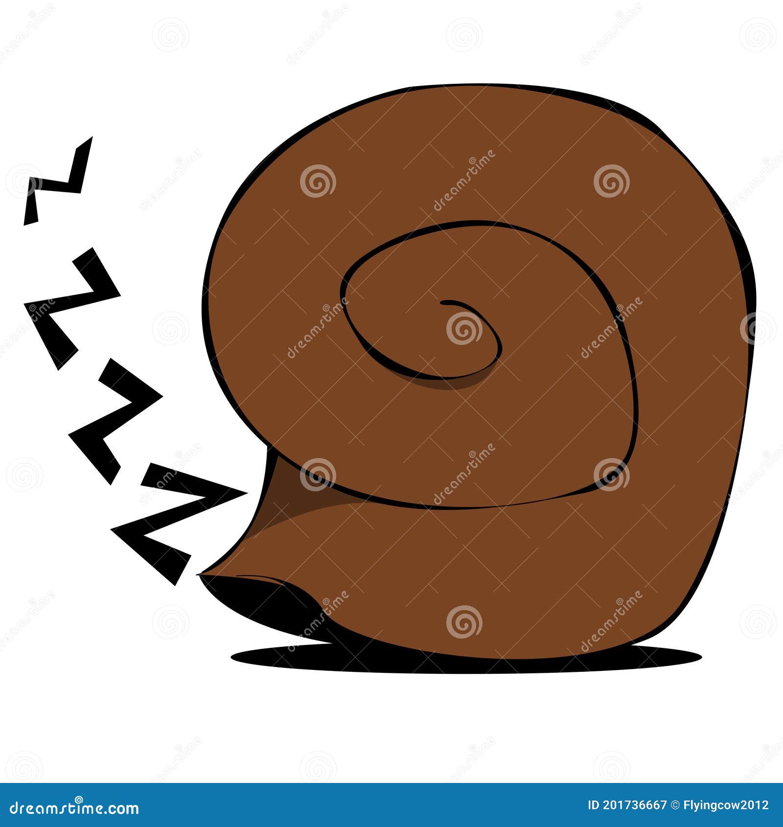 Sleeping Comic Slug In His House Royalty-Free Stock Photography ...