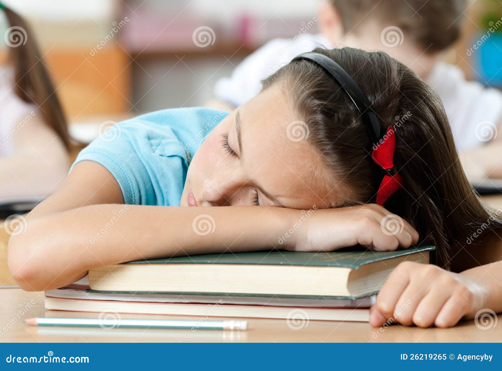 Sleeping at the Desk, Close Up Stock Image - Image of format, asleep ...