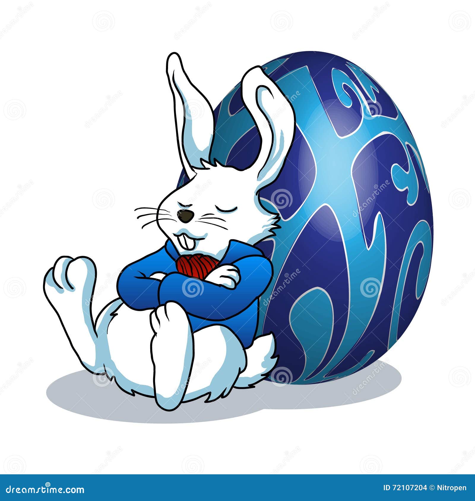 Sleeping Easter Bunny.rabbit Cartoon Stock Illustration - Illustration ...