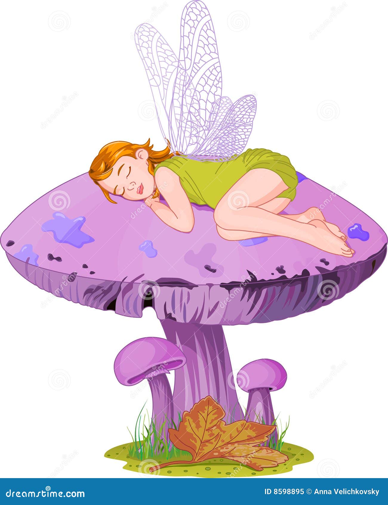 Sleeping elf stock vector. Illustration of autumn, fantasy - 8598895