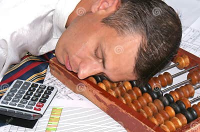 Sleeping engineer- planner stock image. Image of engineer - 14516505
