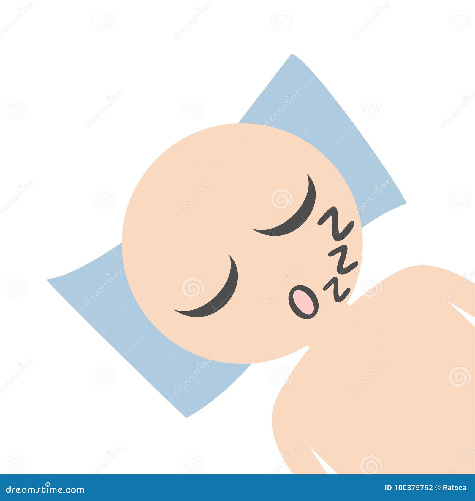 Sleeping expression stock vector. Illustration of funny - 100375752
