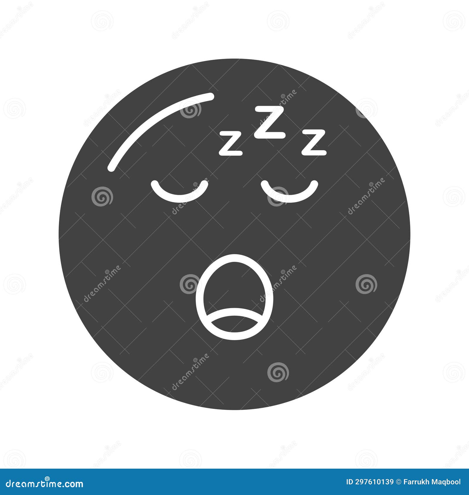 Sleeping Face Icon Vector Image. Stock Illustration - Illustration of ...