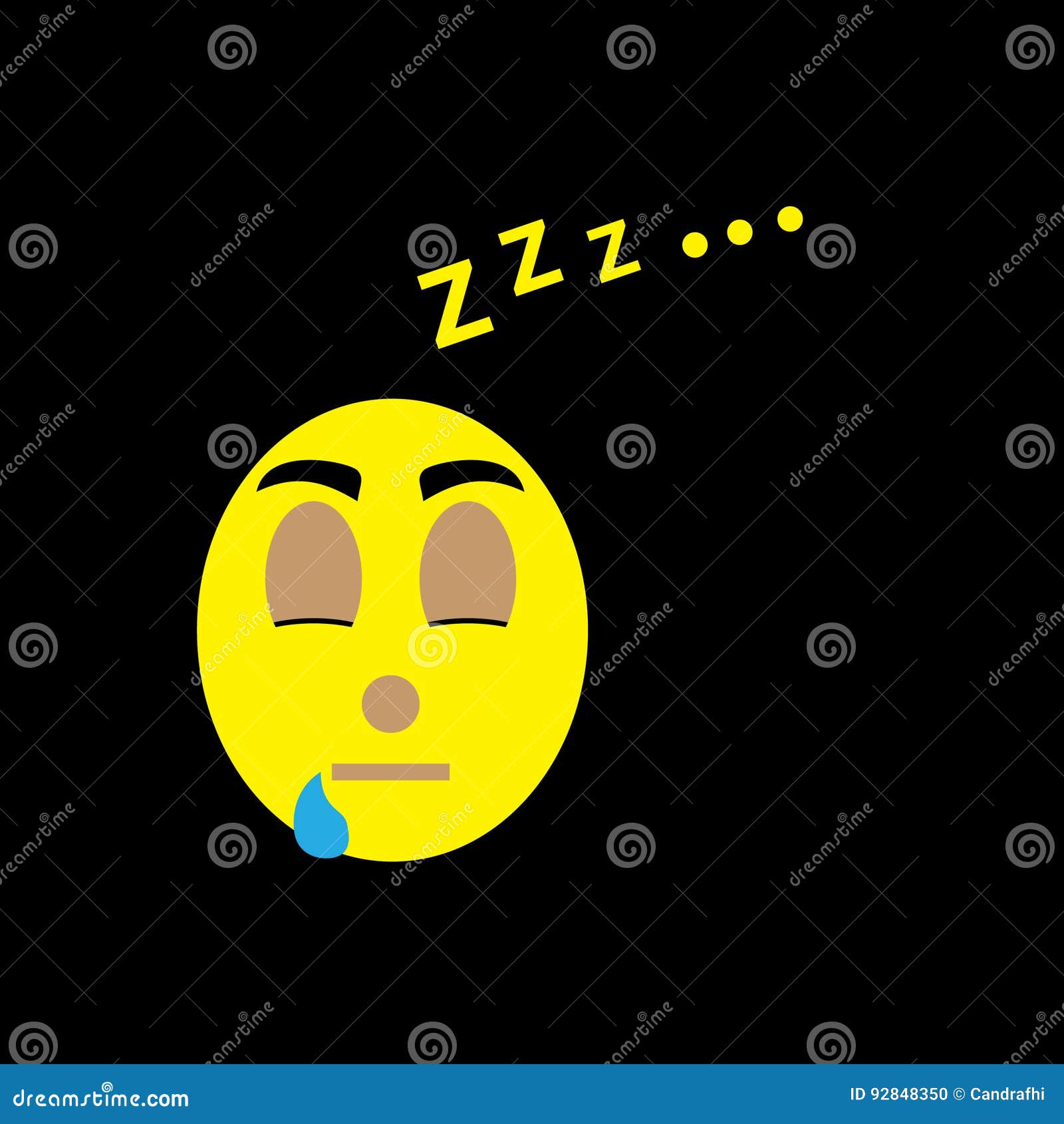 Sleeping face stock illustration. Illustration of night - 92848350