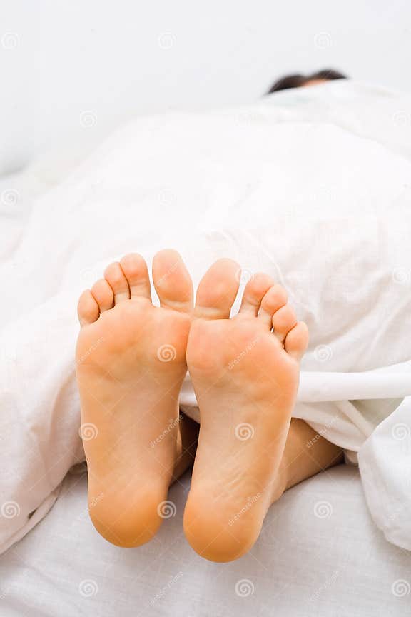 Sleeping feet stock image. Image of home, adult, asleep - 7397171