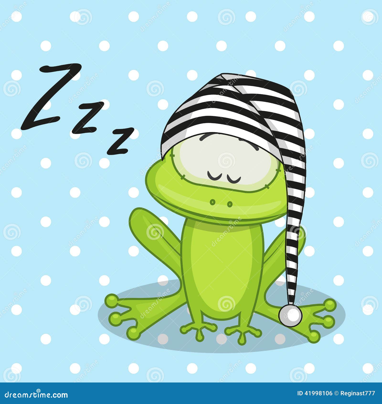 Sleeping Frog stock vector. Illustration of childhood - 41998106