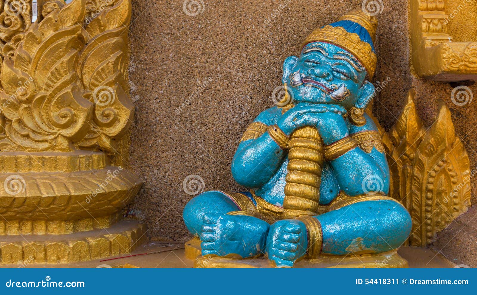 Sleeping Giant Baby Statue in Thai Temple Stock Image - Image of temple ...