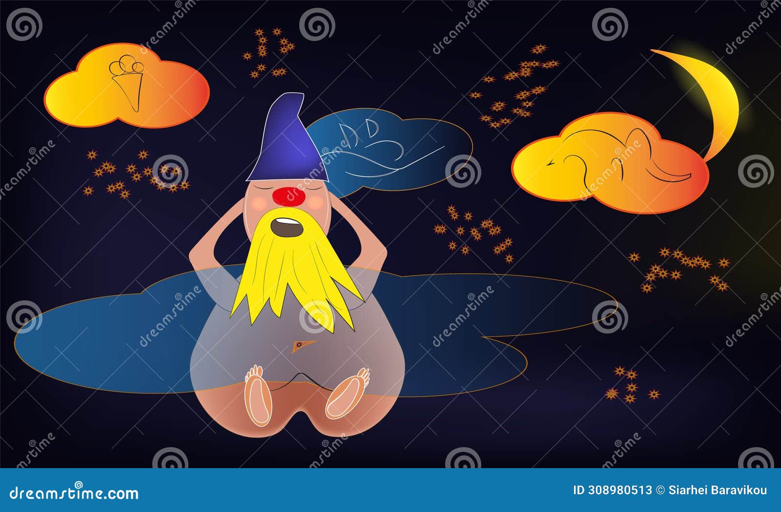 Sleeping Troll Girl Stock Image | CartoonDealer.com #136063915