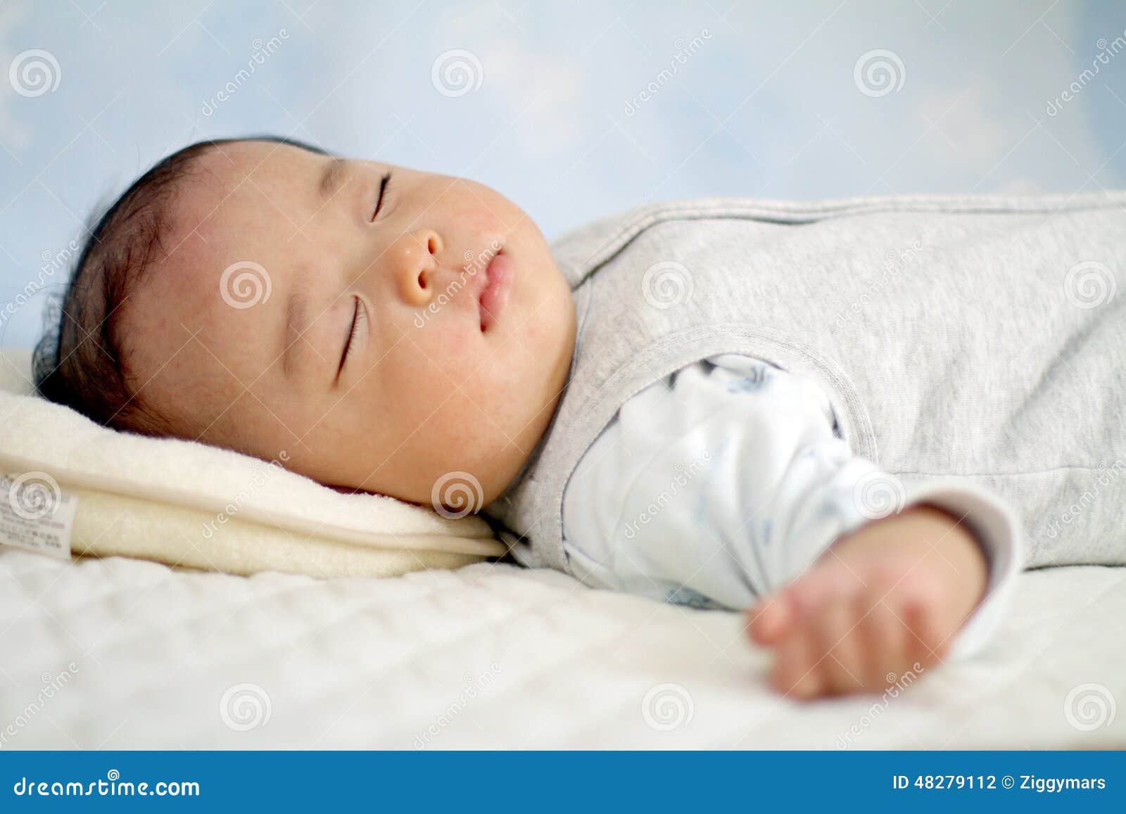 Sleeping Japanese baby boy stock photo. Image of young - 48279112
