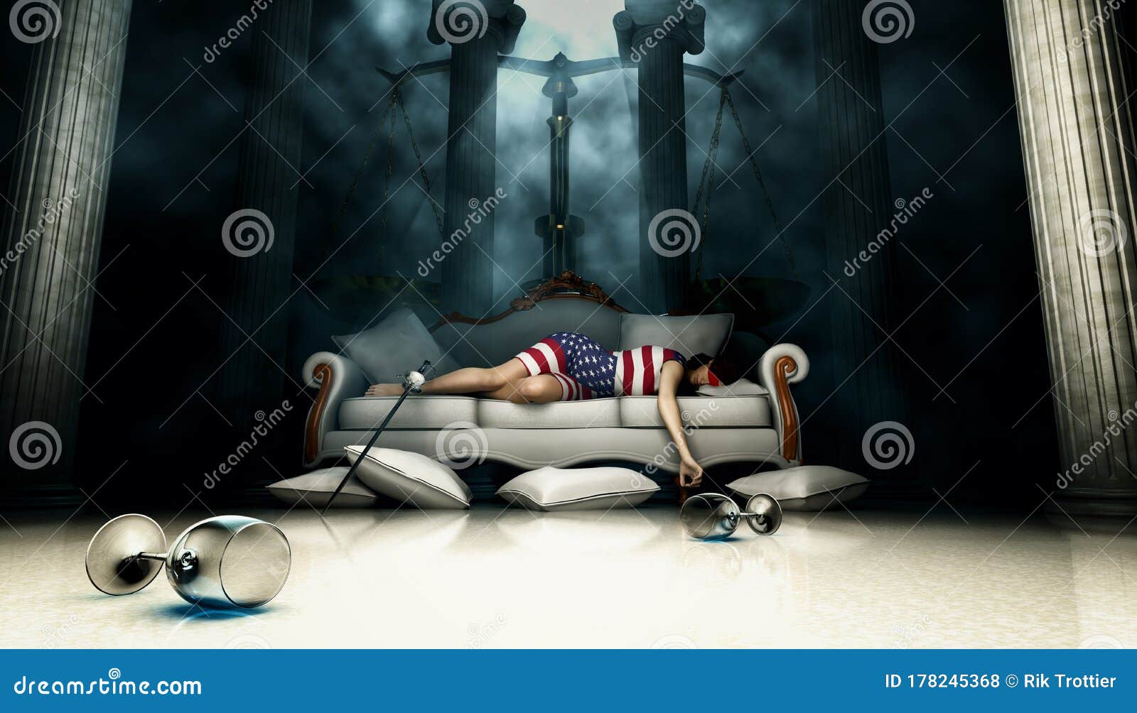 Sleeping Judge Cartoon Character | CartoonDealer.com #135363941