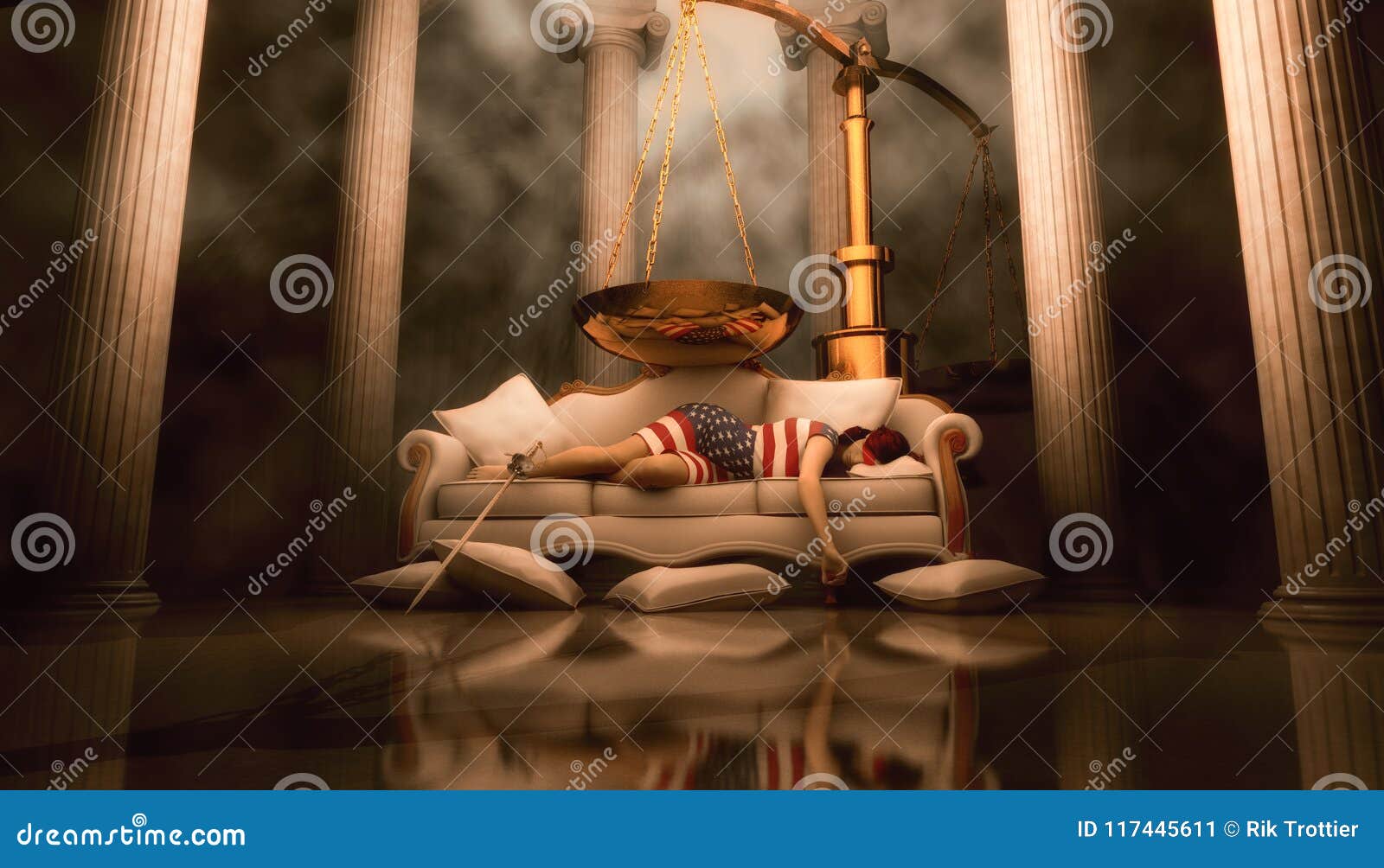 Sleeping Judge Cartoon Character | CartoonDealer.com #135363941