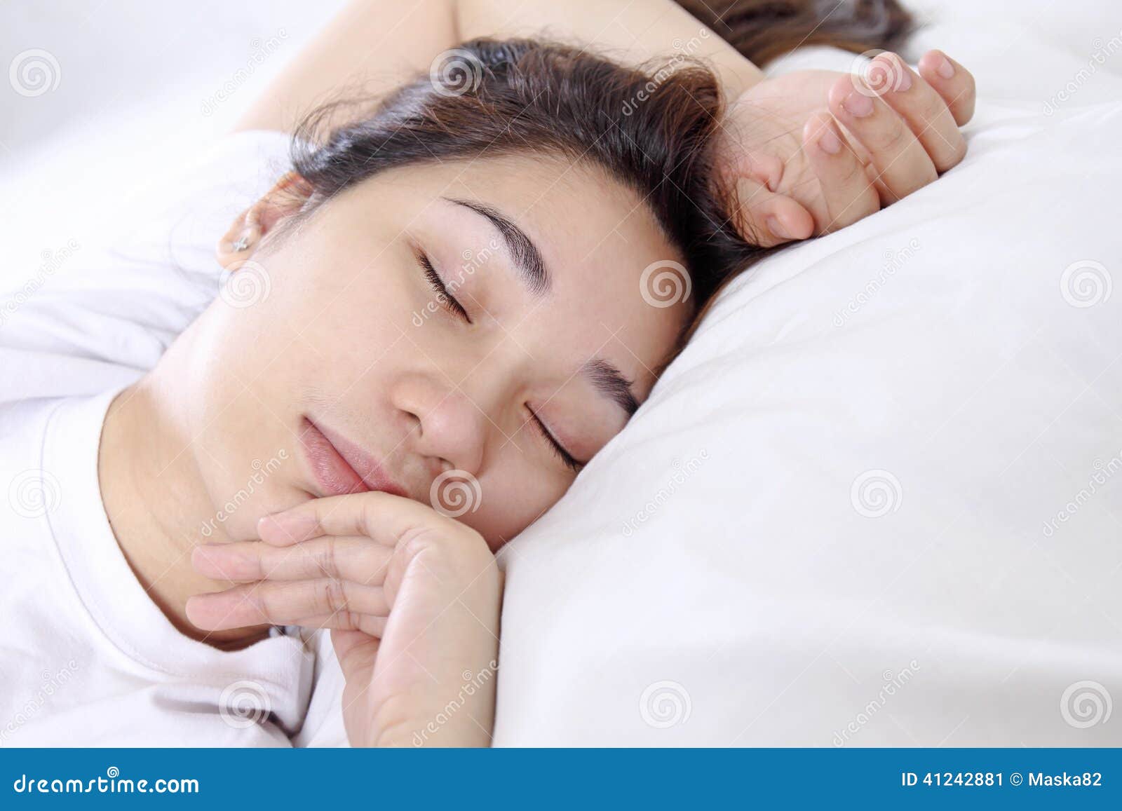 Sleeping Lady stock image. Image of calm, casual, woman - 41242881