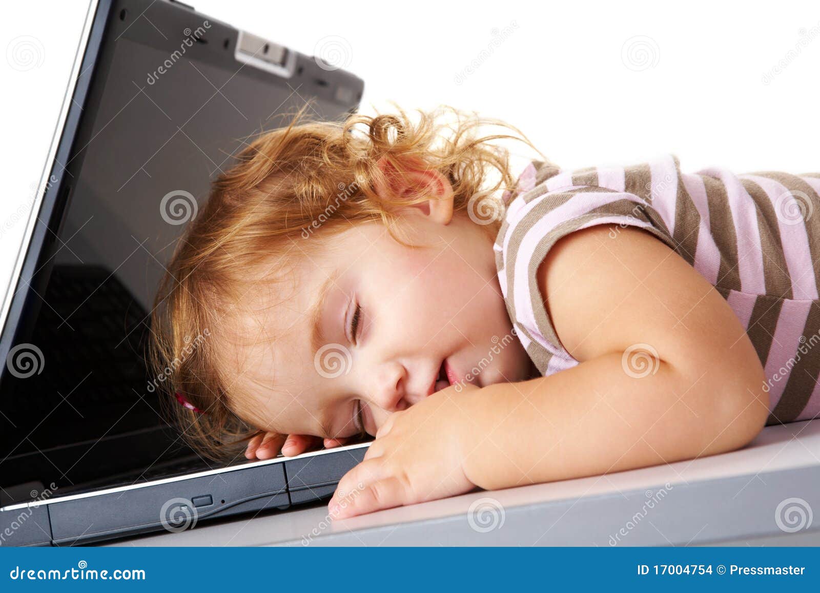 Sleeping with laptop stock photo. Image of laptop, childhood - 17004754
