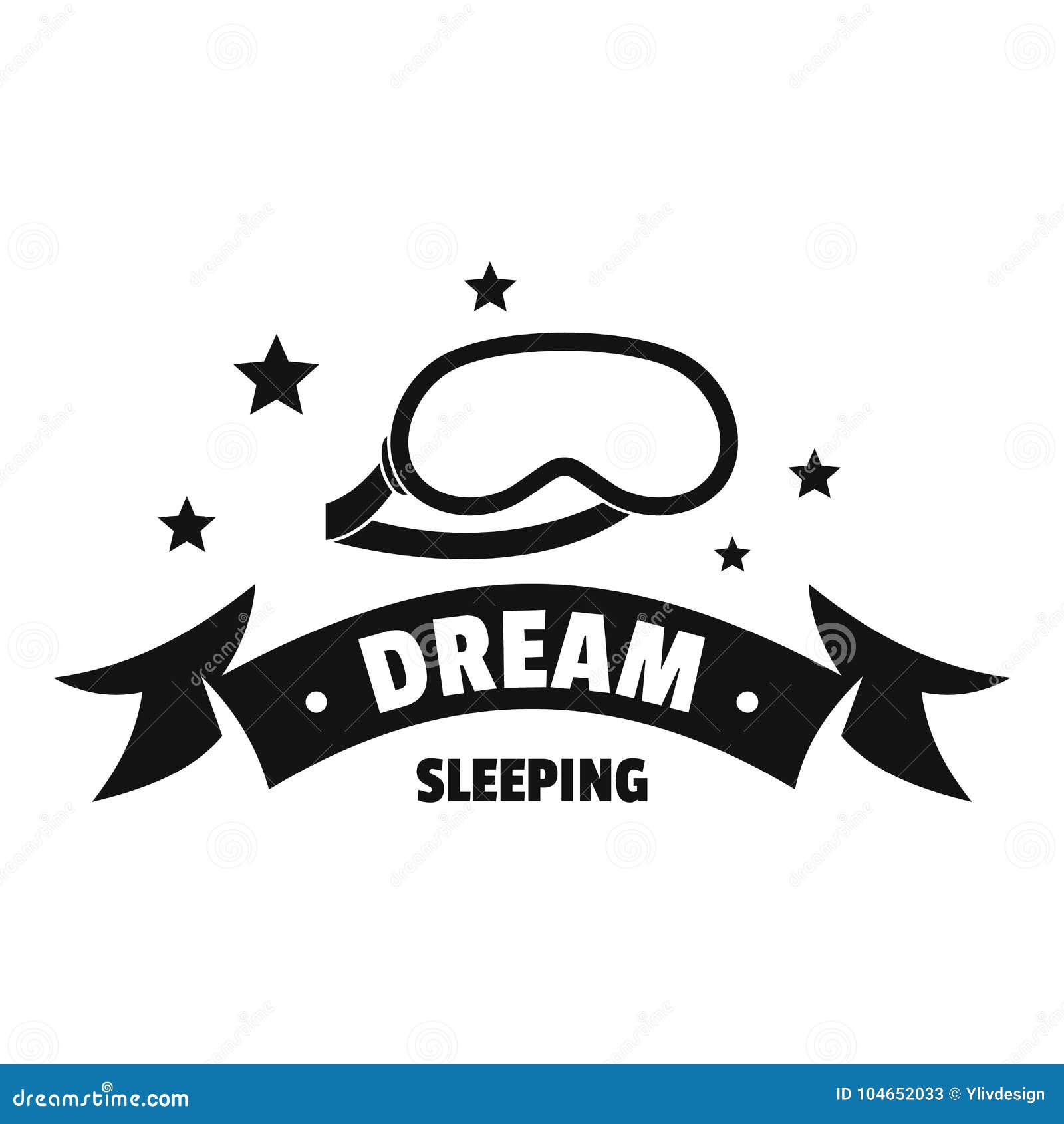 Sleeping Logo, Simple Black Style Stock Vector - Illustration of black ...