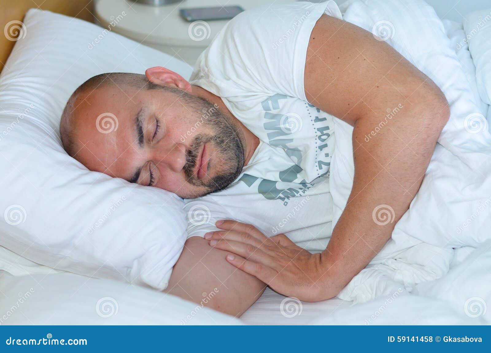Sleeping man stock photo. Image of muscular, male, looking - 59141458