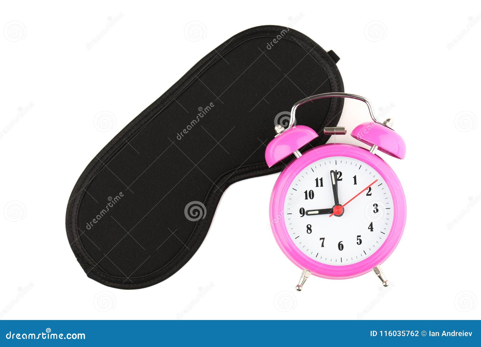 Sleeping Mask with Alarm Clock Stock Photo - Image of resting, mask ...