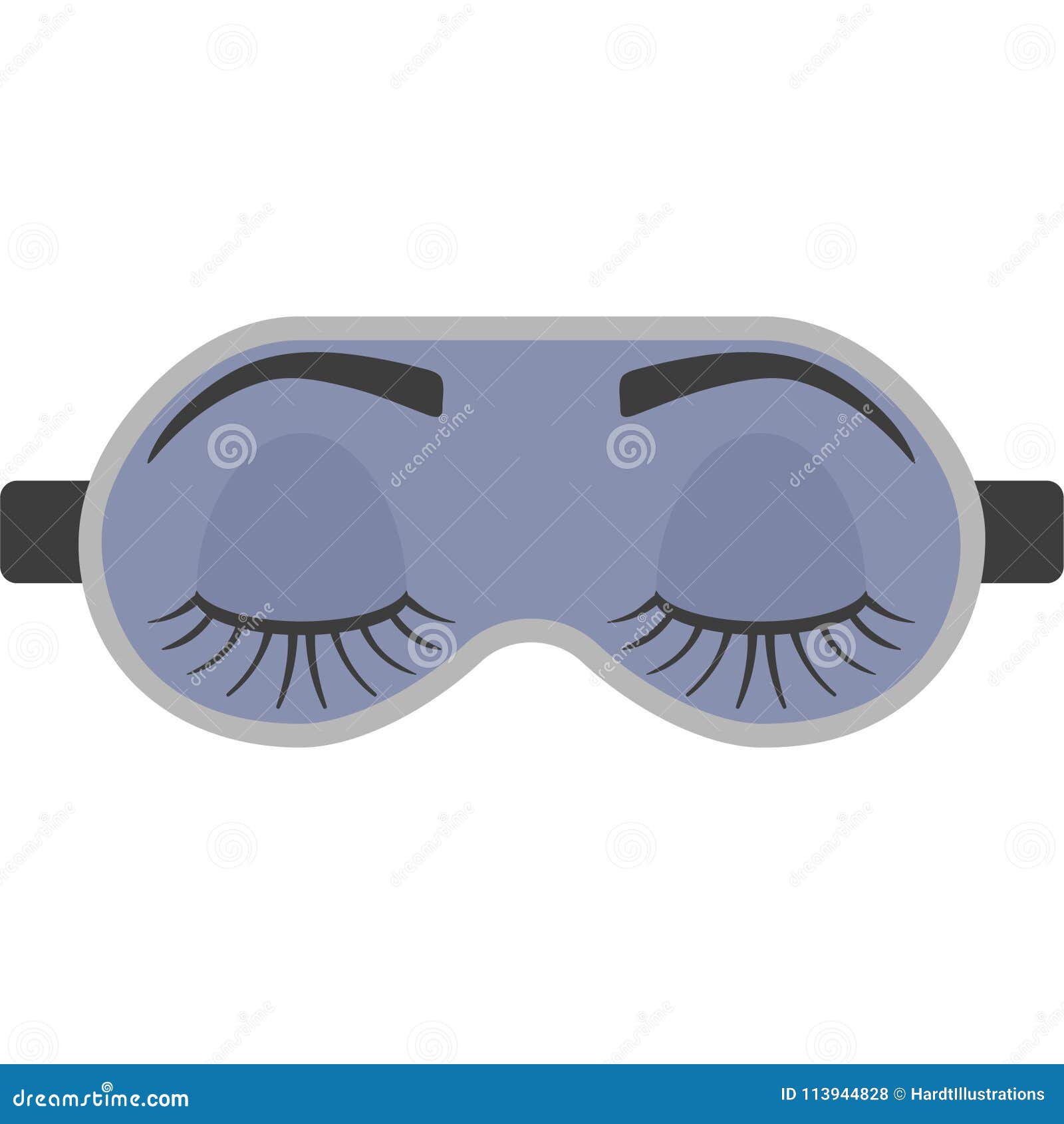 Sleeping Mask Vector Illustration Stock Vector - Illustration of ...