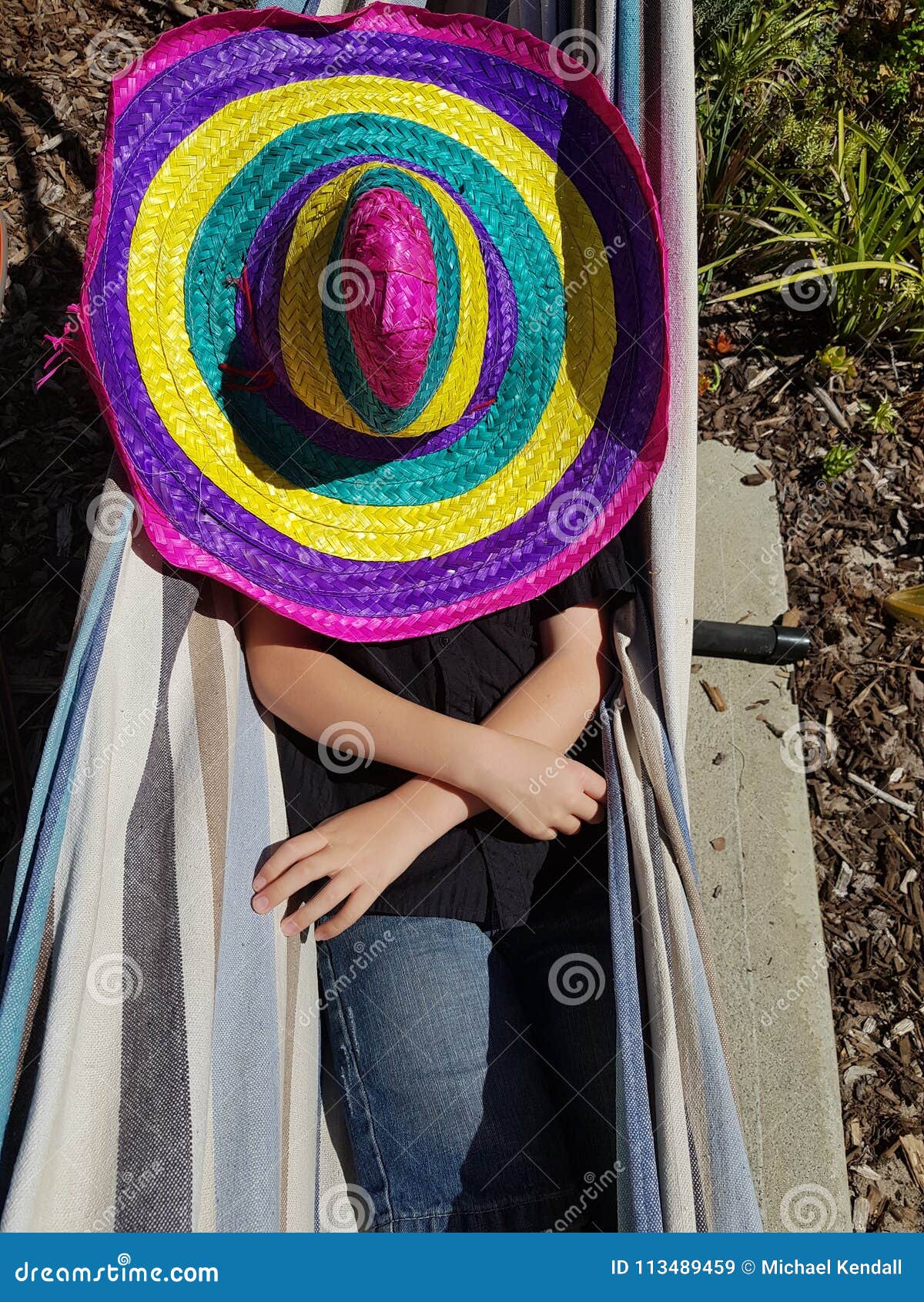 Sleeping mexican stock image. Image of hammock, rest - 113489459