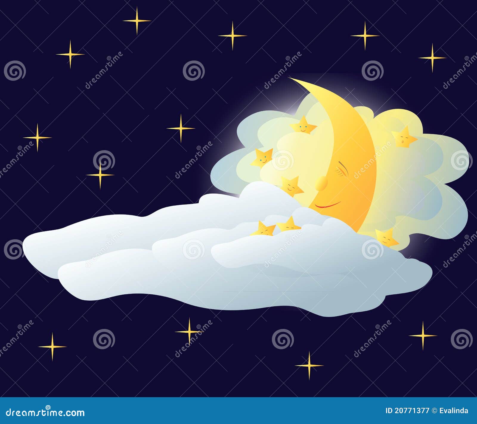 Sleeping Moon Royalty Free Stock Photography - Image: 20771377
