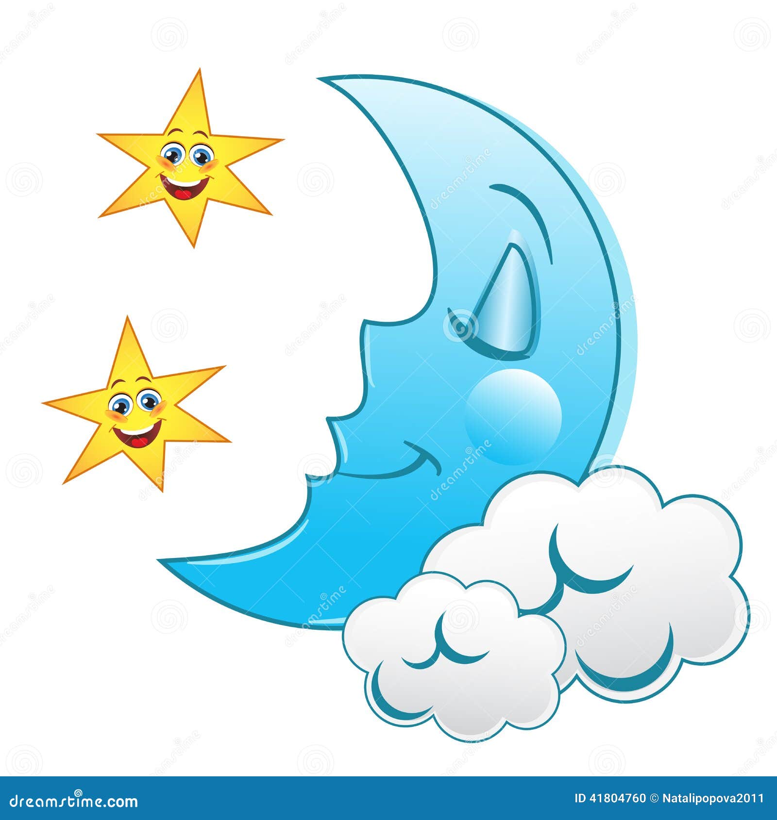 Sleeping Moon Stock Vector - Image: 41804760