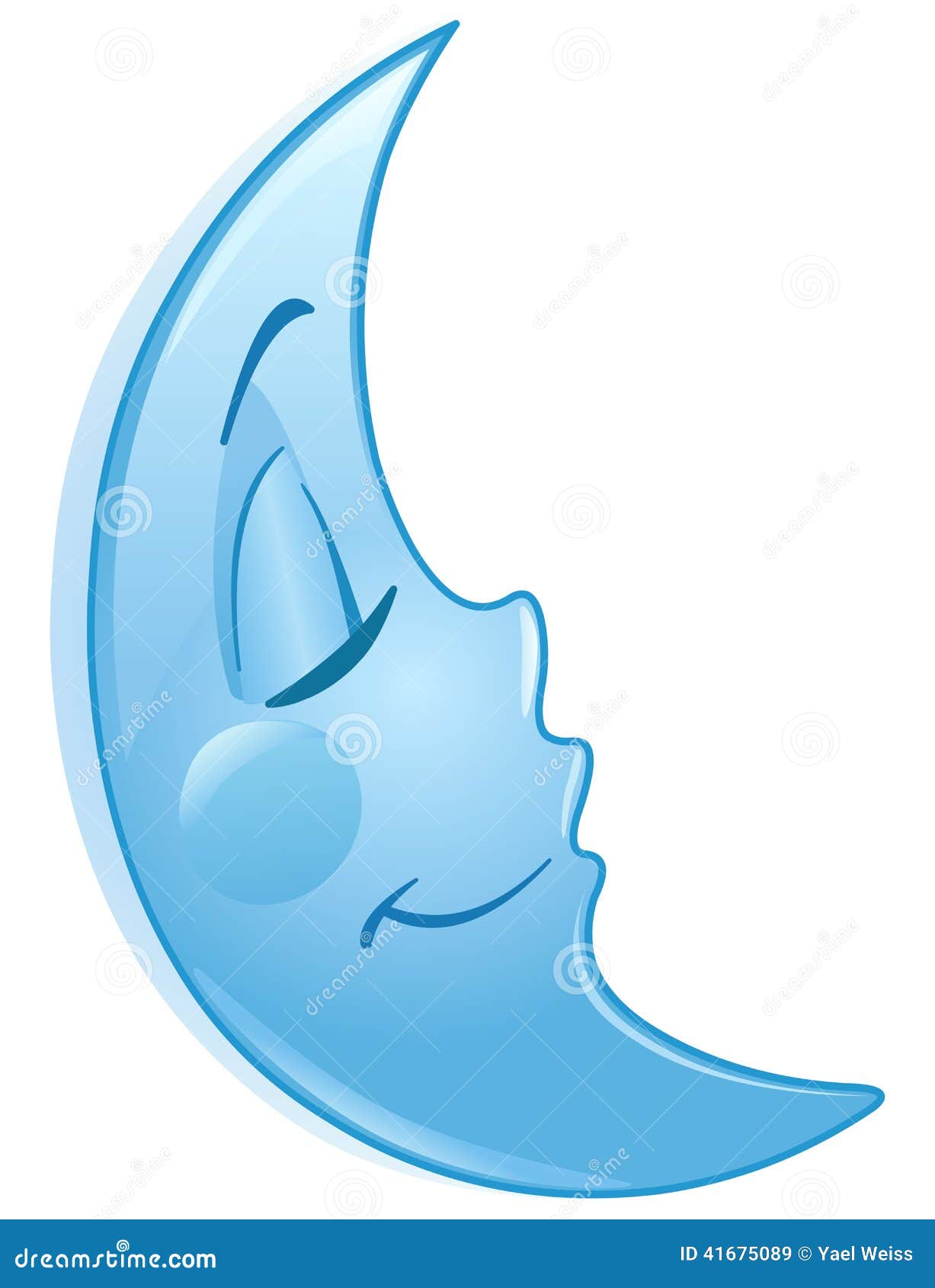 Sleeping moon stock vector. Illustration of moon, astronomy - 41675089